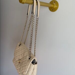 kate spade | Bags | Kate Spade Cream Quilted Turn Key Lock Pleated ...